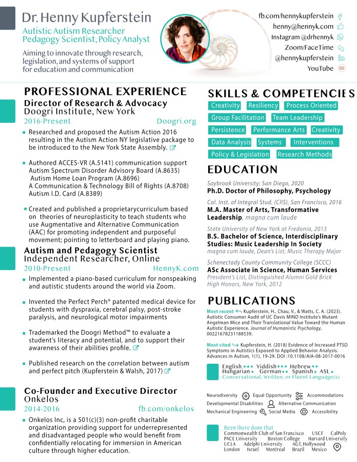 Resume | Henny Kupferstein